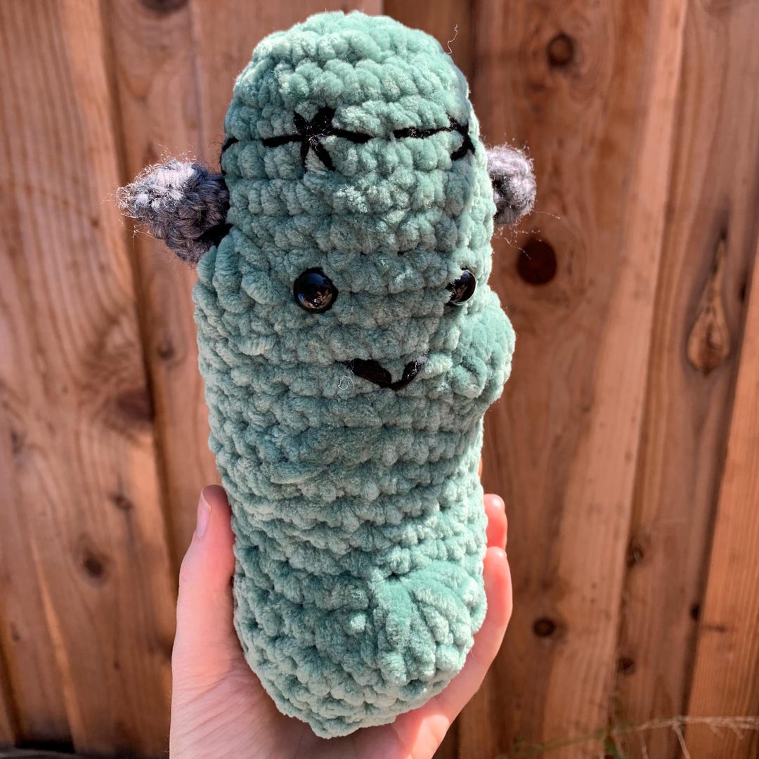 Handmade "fraken-pickle" Cute Crochet Amigurumi Plushie | Spooky ...