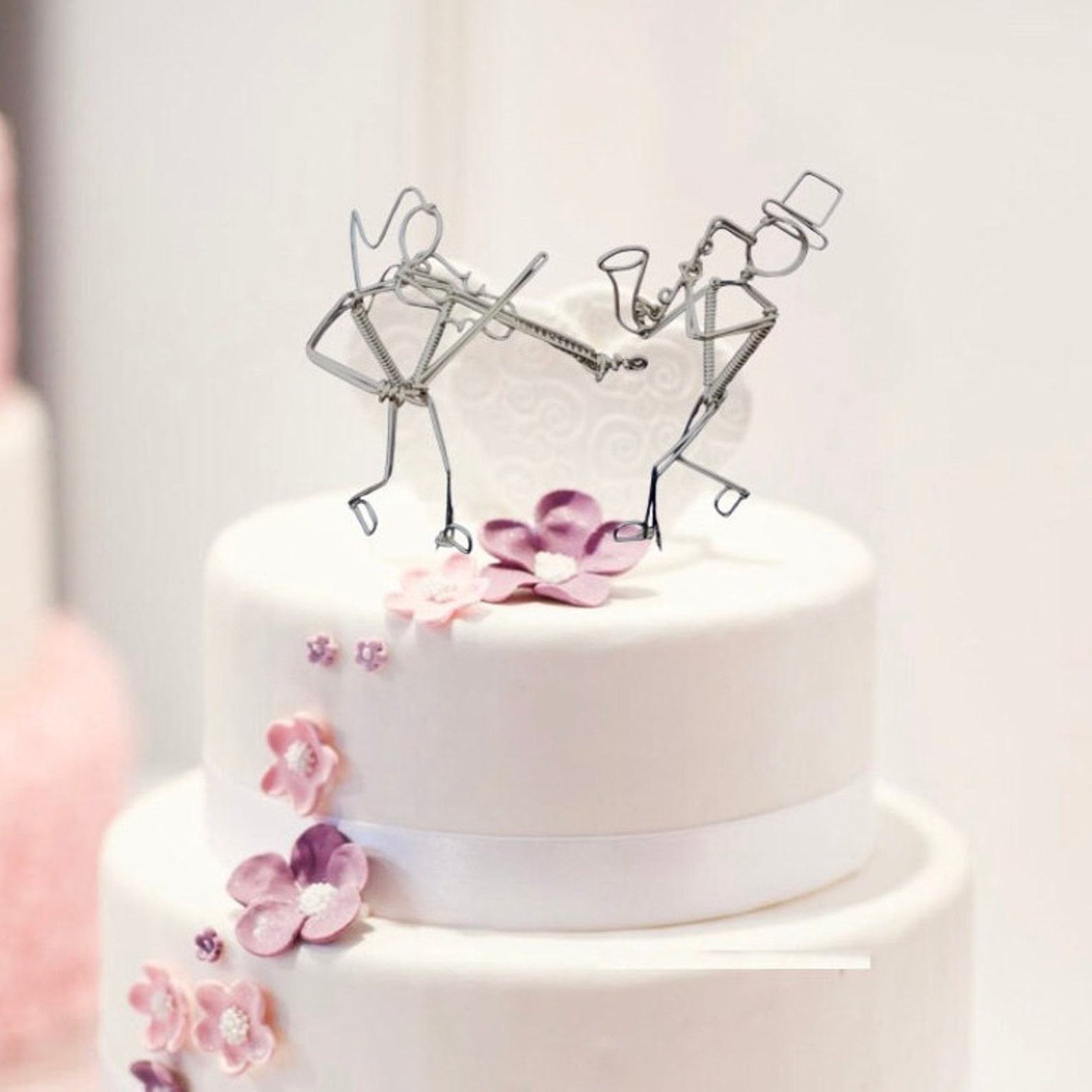 Musicians Wedding Cake Topper With Optional Personalized Music Stand - Etsy