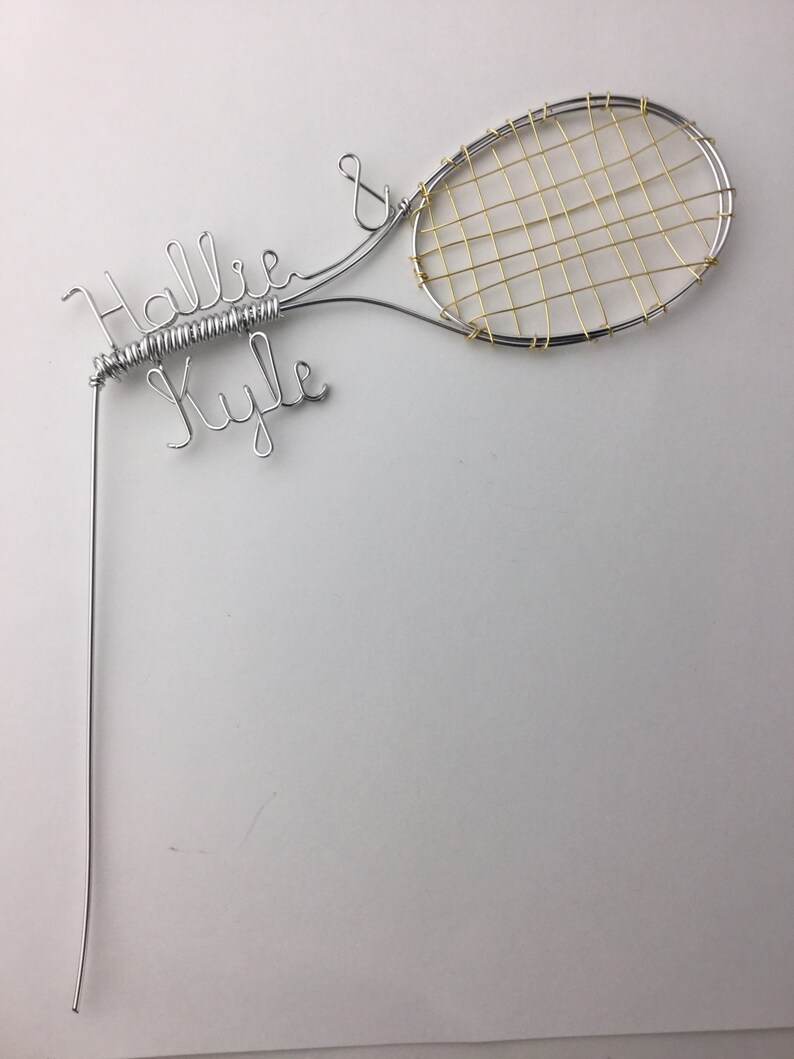 Personalized Tennis Racket Wedding Cake Topper - Etsy