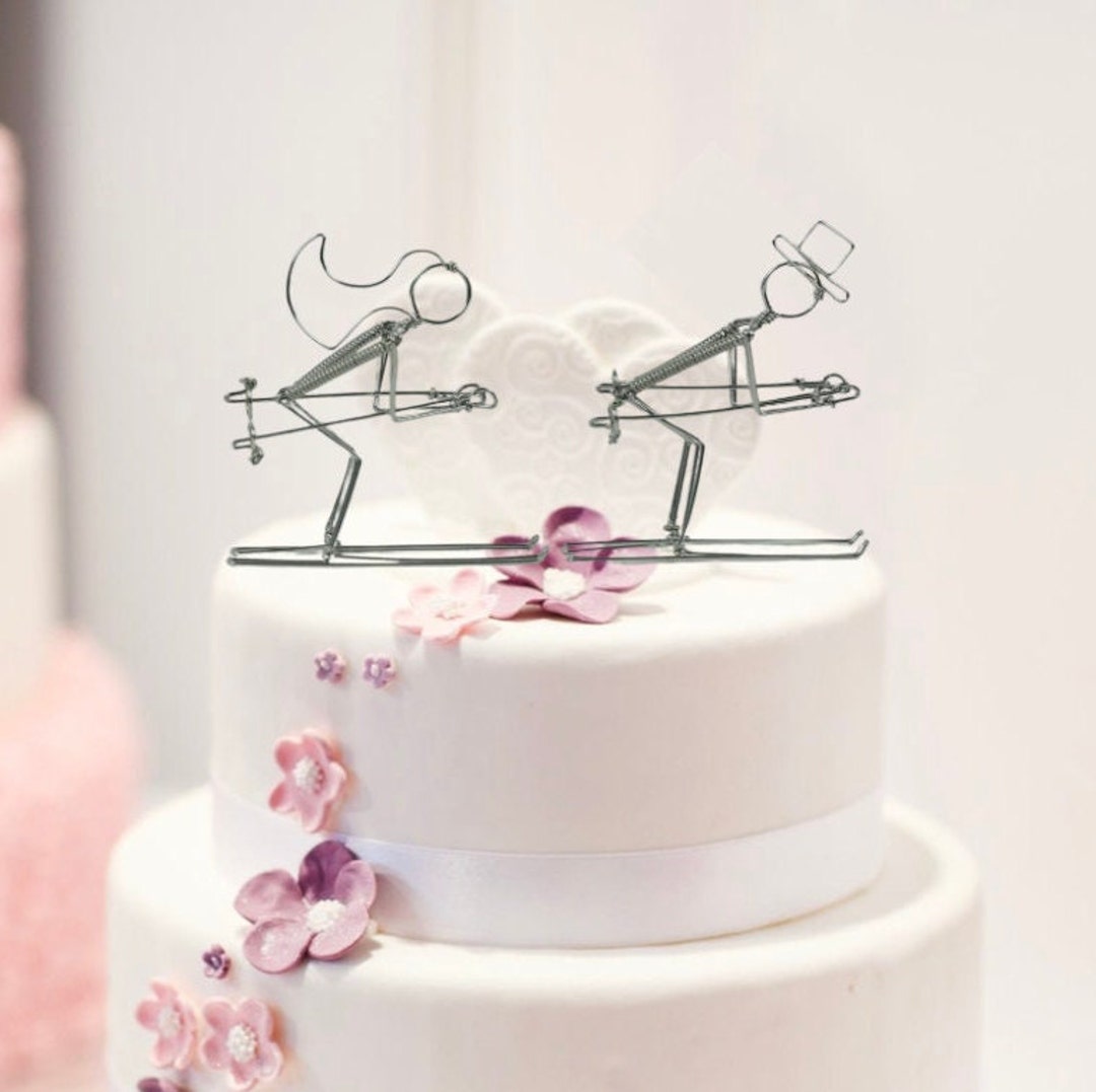 Skiers Wedding Cake Topper - Etsy