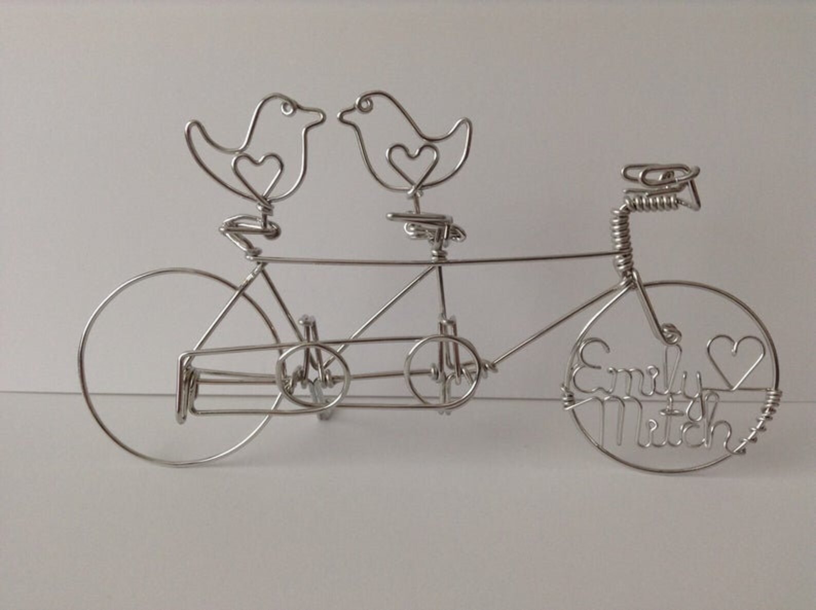 Tandem Bicycle Wedding Cake Topper With Love Birds - Etsy