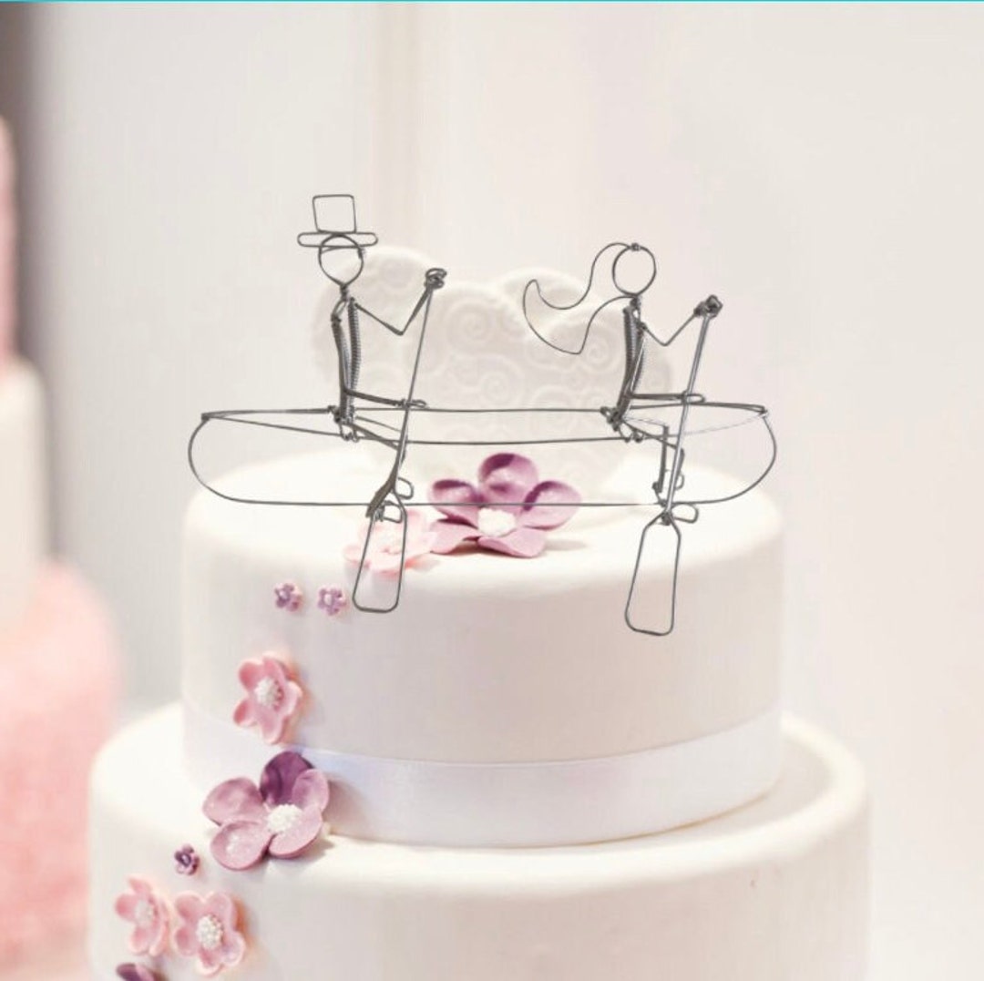 Canoe Wedding Cake Topper // Gift for Canoeist - Etsy