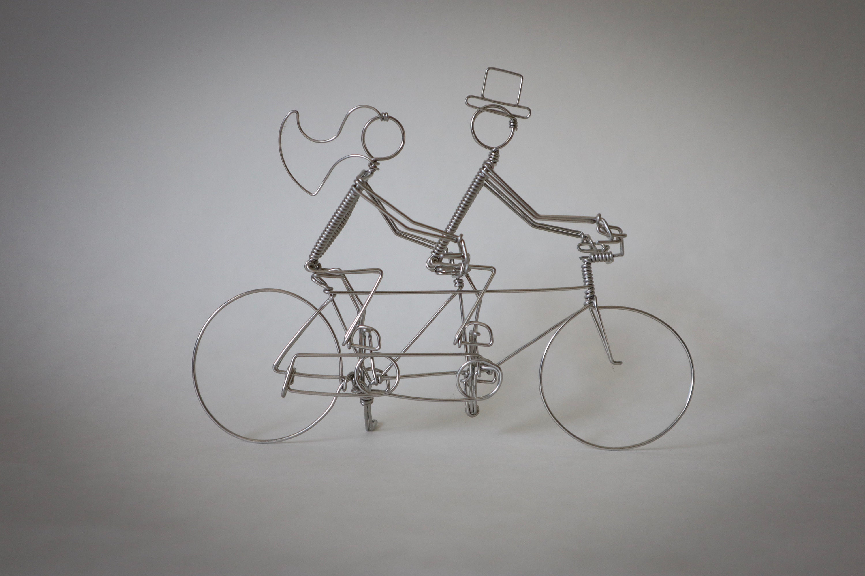 Tandem Bicycle with Riders Wedding Cake Topper | Etsy
