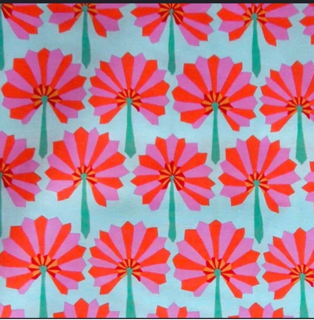 Kaffe Fassett Fabric Palm Fan Sky Blue Fat Quarter Very Rare - Etsy