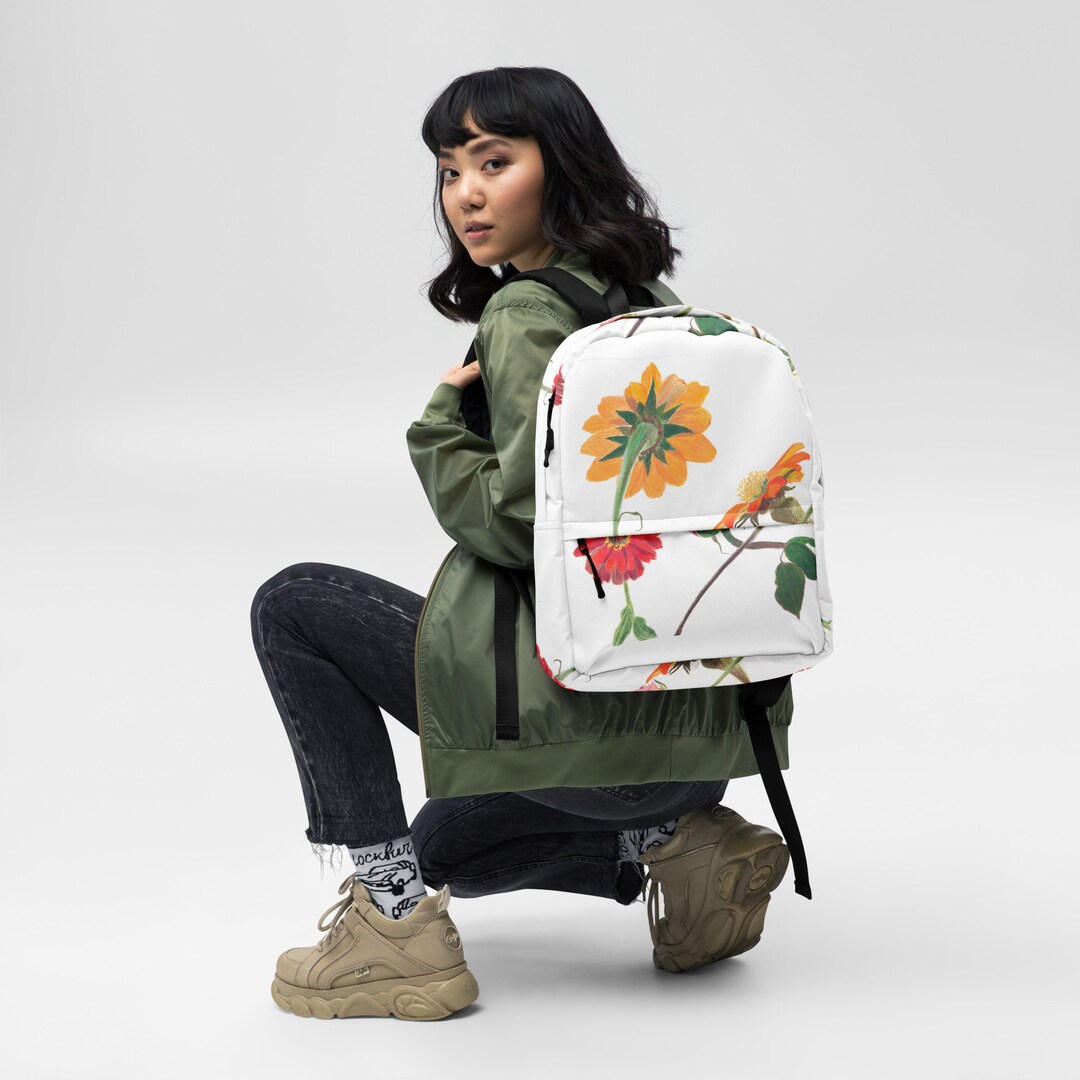 Floral Print Backpack - Etsy