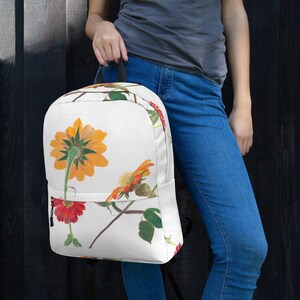 Floral Print Backpack - Etsy