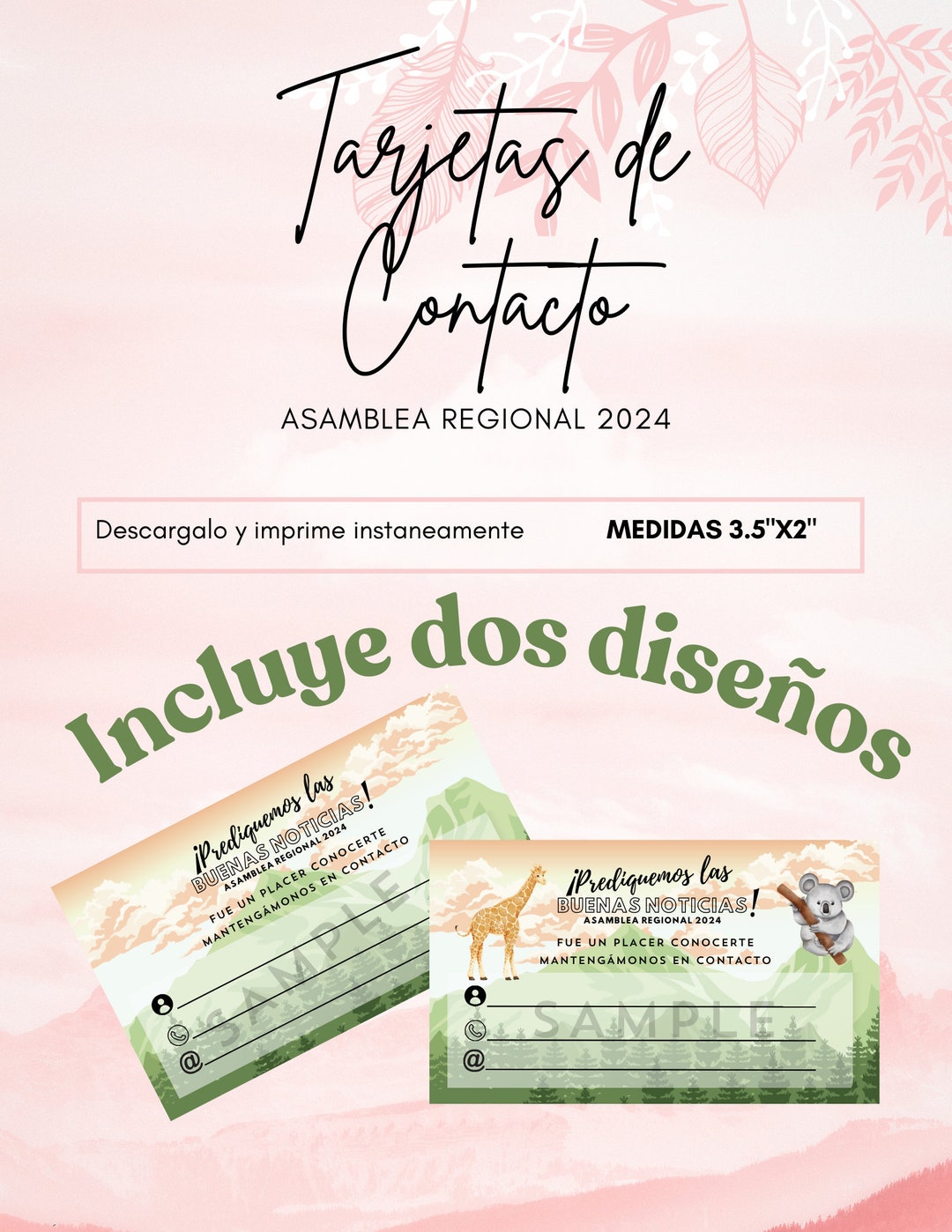 Jw Contact Card in Spanish Jw Tarjetas De Contacto Asamblea Regional ...