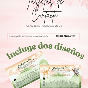 Jw Contact Card in Spanish Jw Tarjetas De Contacto Asamblea Regional ...