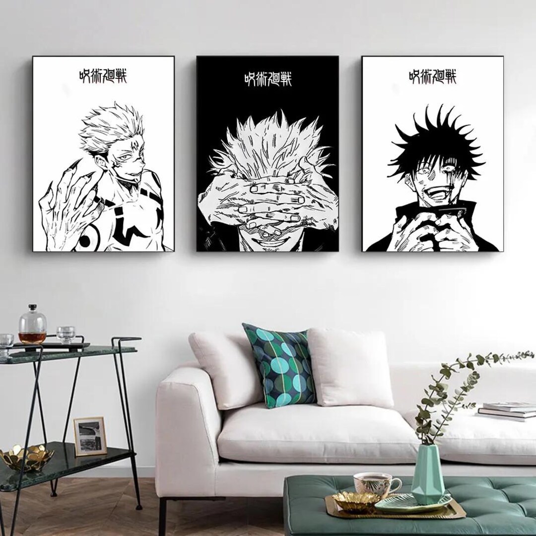 Japanese Abstract Jujutsu Kaisen Posters Anime Wall Art Kinji Hakari ...