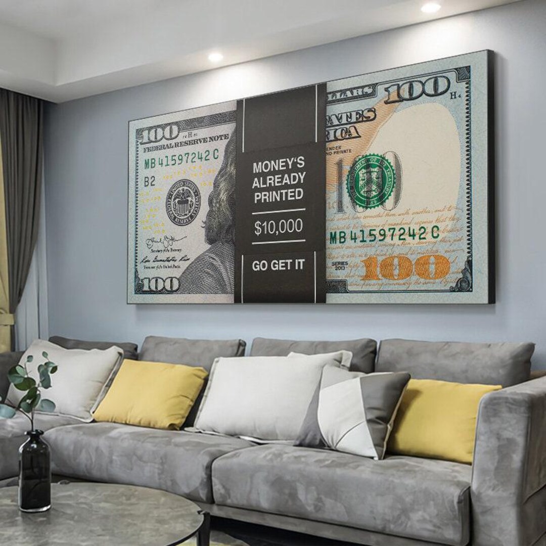 Money's Already Printed Canvas Painting Money Posters and Prints Nordic ...