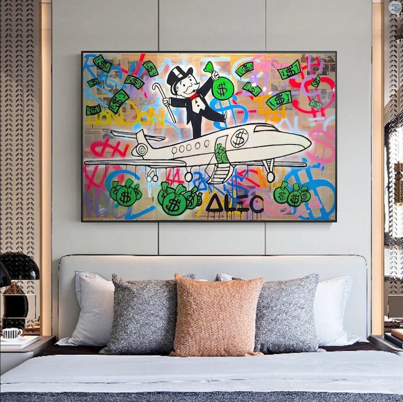 Alec Monopoly Graffiti Art Canvas Modern Street Art Canvas Paintings on ...