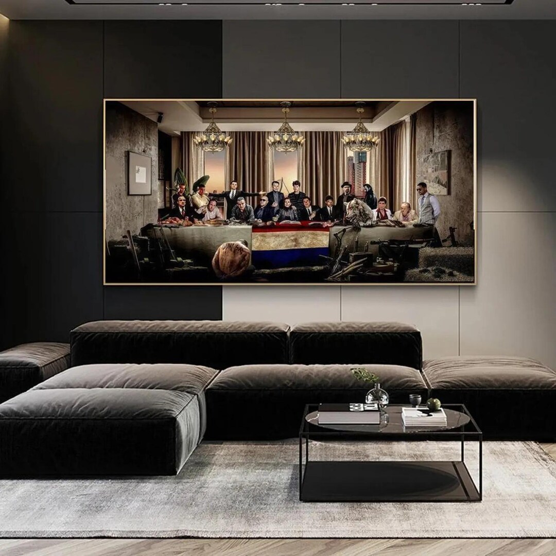 Gangster Last Supper Canvas Mafia Movie Icons Wall Art Luxury Urban ...
