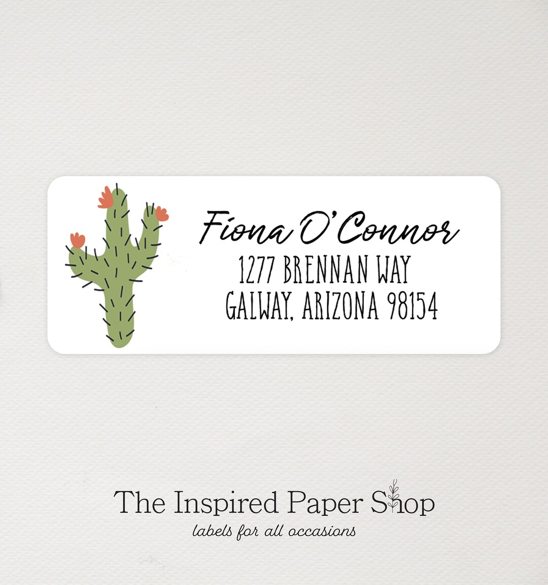 Ruby Ball Cactus Desert Nature Address Labels | 2.6x1" Inch Rectangle ...