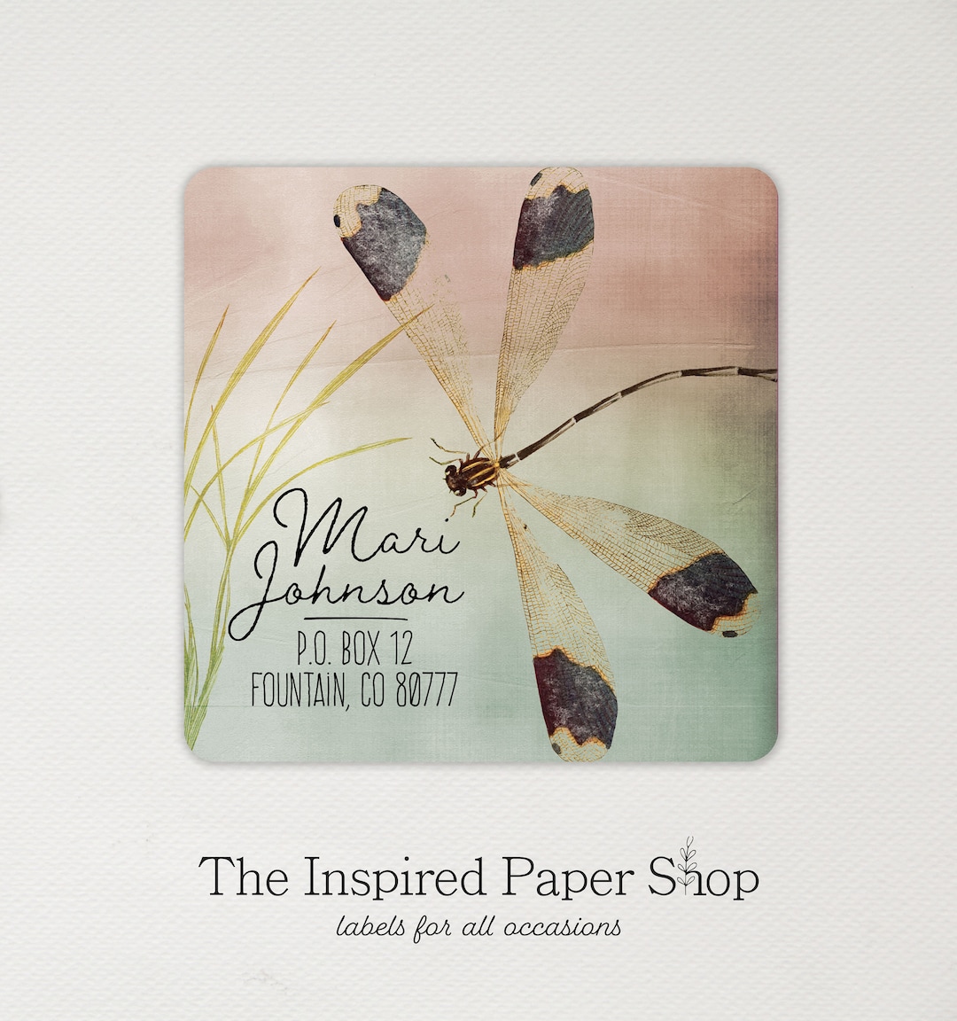Dragonfly Address Labels | Unique Gift | New Address Labels | 2 X 2 ...