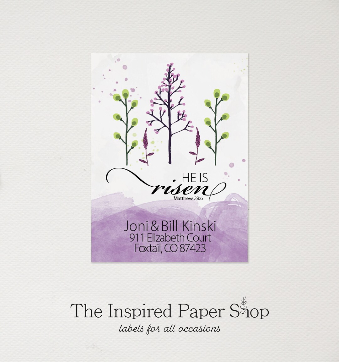 He is Risen Address Labels | Easter Label | Unique Gift | 2 X 1.5 Inch ...