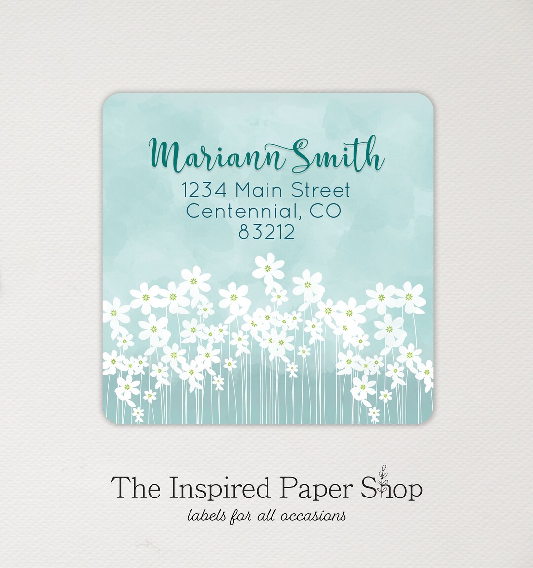 Spring Mountain Flowers Address Labels | Return Address Labels | 2 X 2 ...