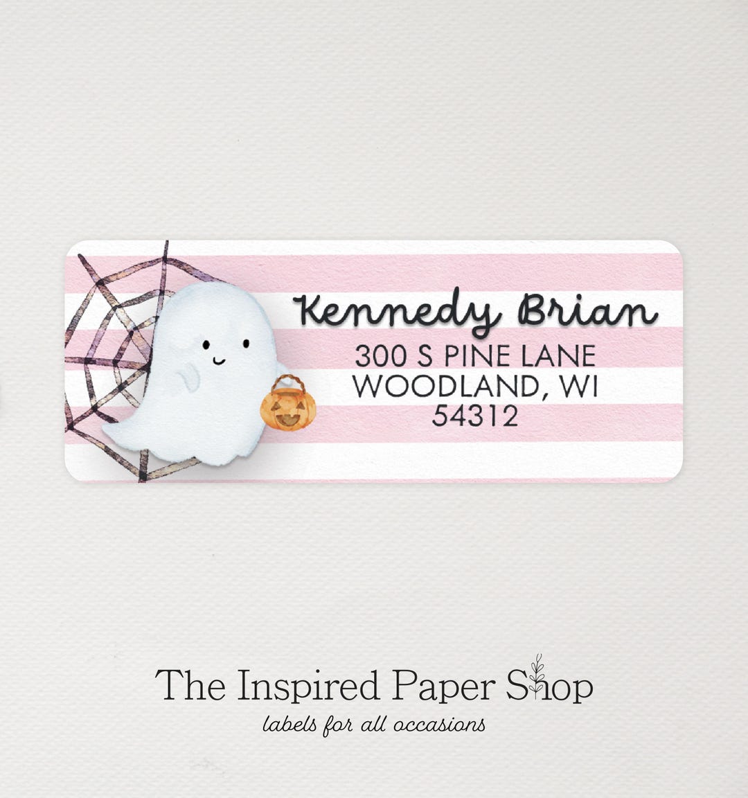 Halloween Ghost Return Address Labels: Glossy or Matte Finish - 48 ...