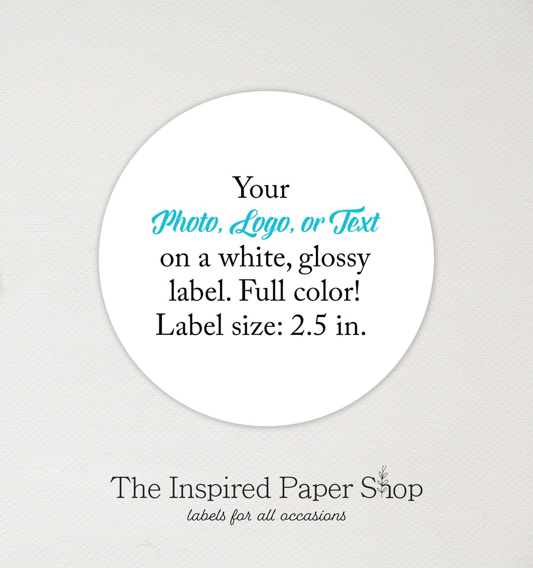 Logo Labels / Your Logo on a Label / 2.5 Inch Labels / 27 - Etsy