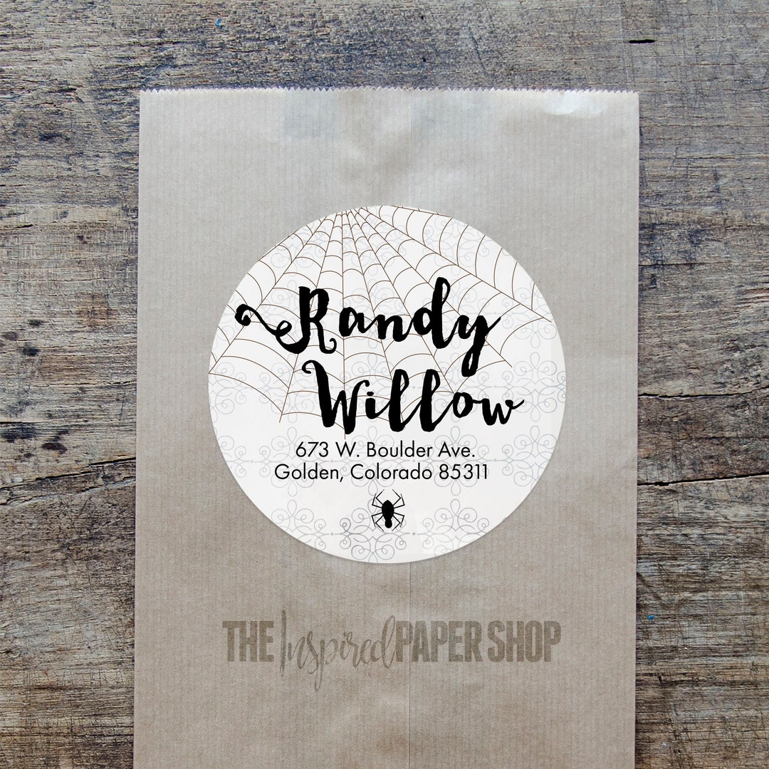 40 Halloween Spider Web Labels / Return Address Labels / 2 - Etsy