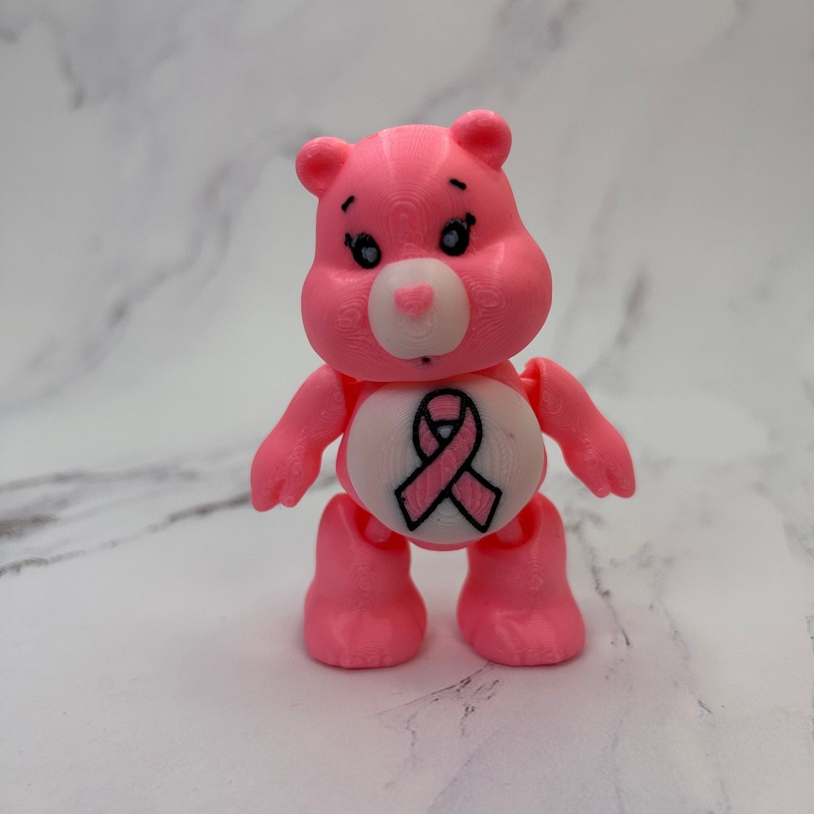 Care Bears Breast Cancer Awareness Bear 3D Printed Articulated Flexible ...