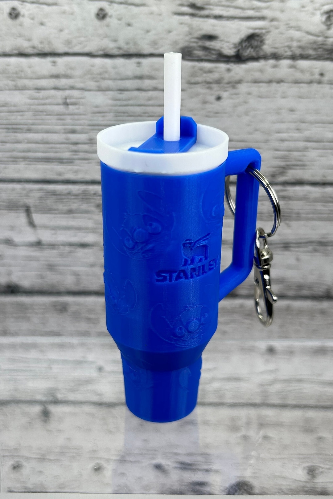 Stitch Stanley Cup Inspired Tumbler Keychain | Chapstick Holder | Stash ...