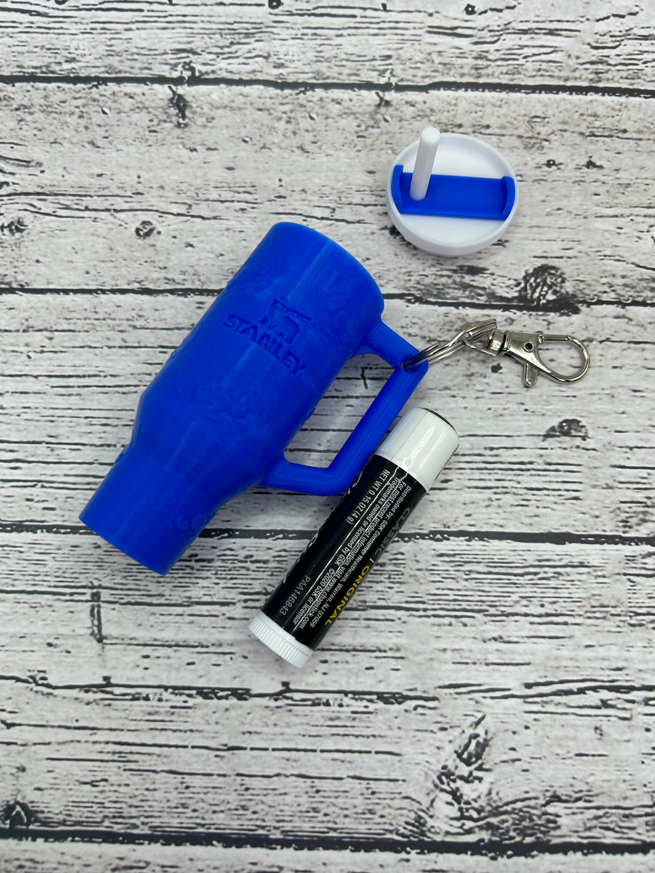 Stitch Stanley Cup Inspired Tumbler Keychain | Chapstick Holder | Stash ...