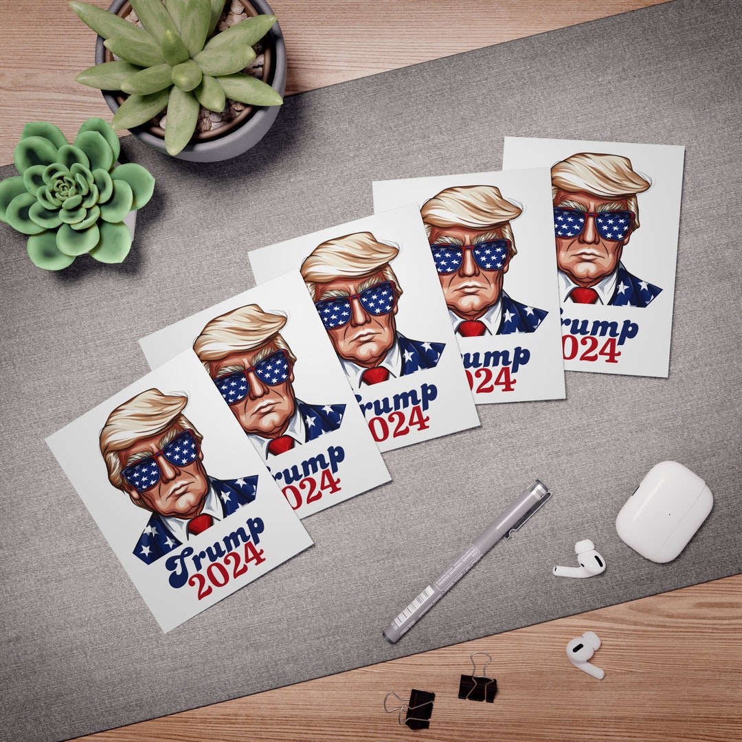 Trump 2024 Election Greeting Card Set of Five Cards, Present Donald ...