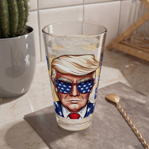 Trump Drinking Glass - Etsy