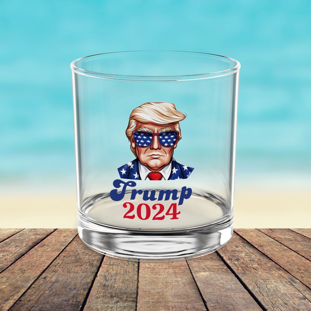 Trump Whiskey Glass for Election 2024, Rock Glasses Glass Glassware ...