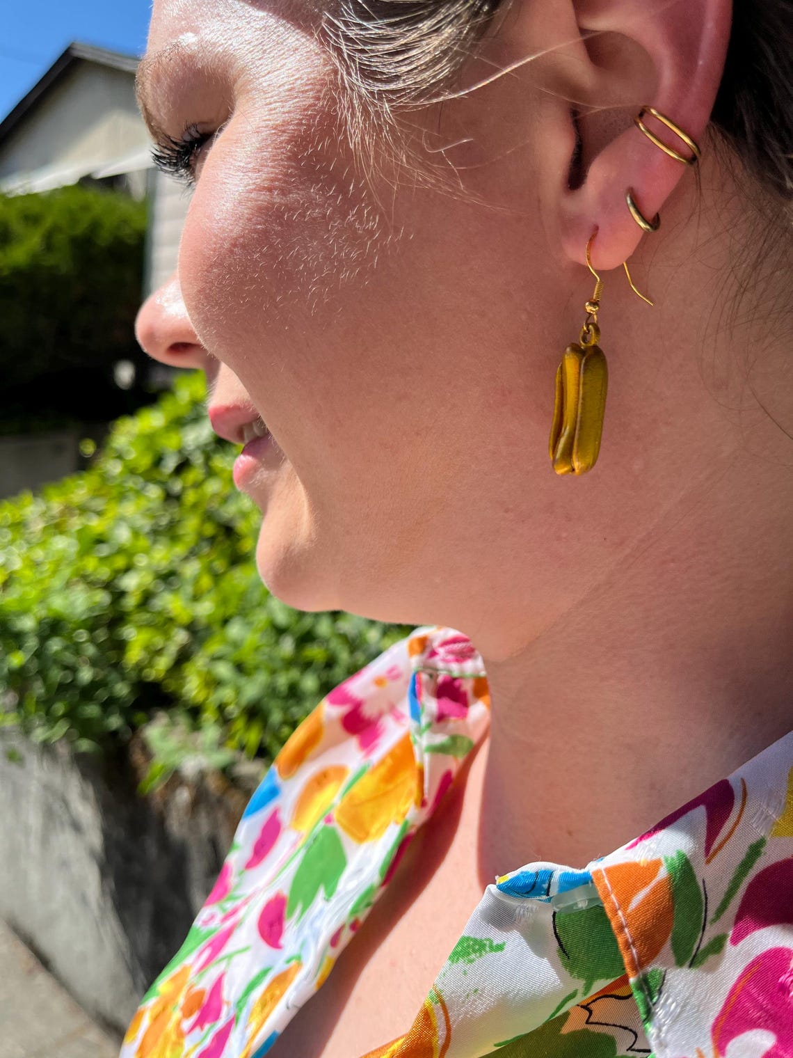 Mini Gold Hotdog Glizzy Food Sausage Wiener Dog Drop Dangle Earrings - Etsy
