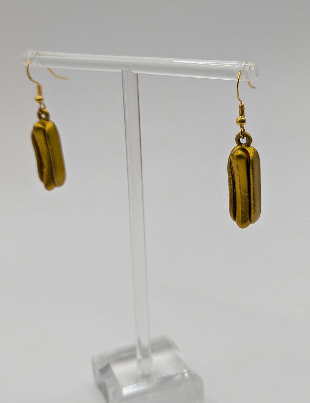 Mini Gold Hotdog Glizzy Food Sausage Wiener Dog Drop Dangle Earrings - Etsy