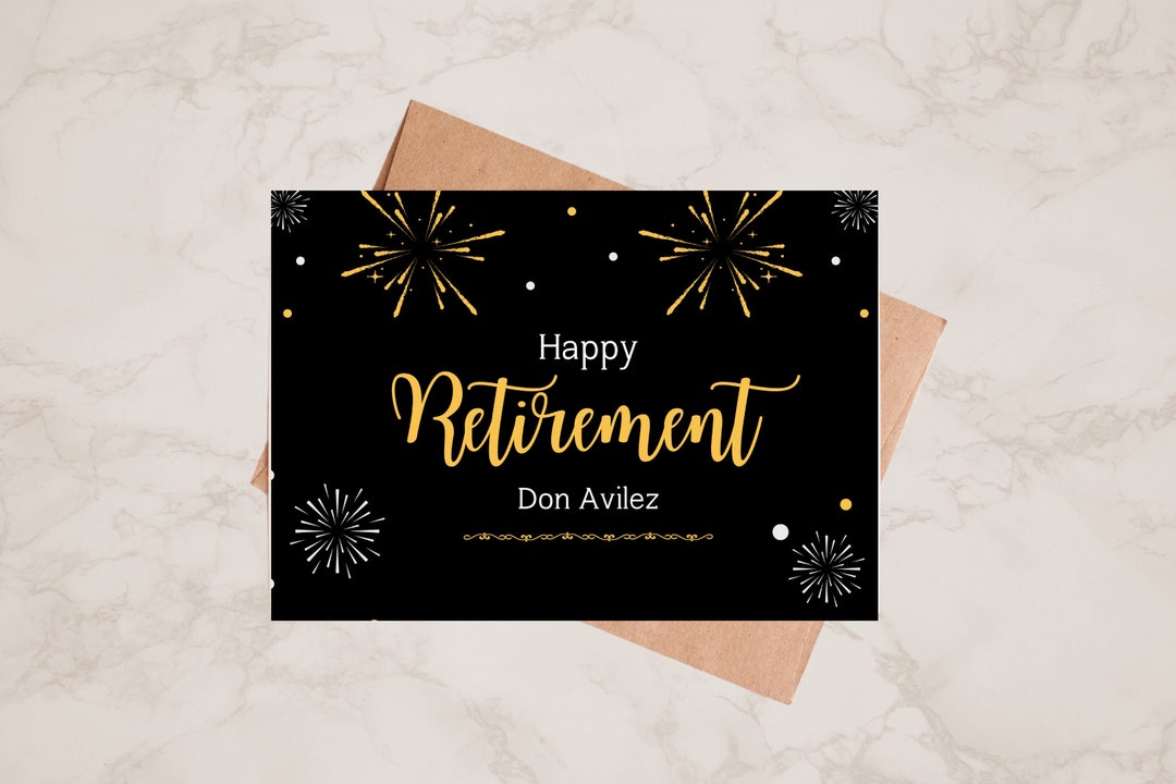 Retirement Card - Etsy