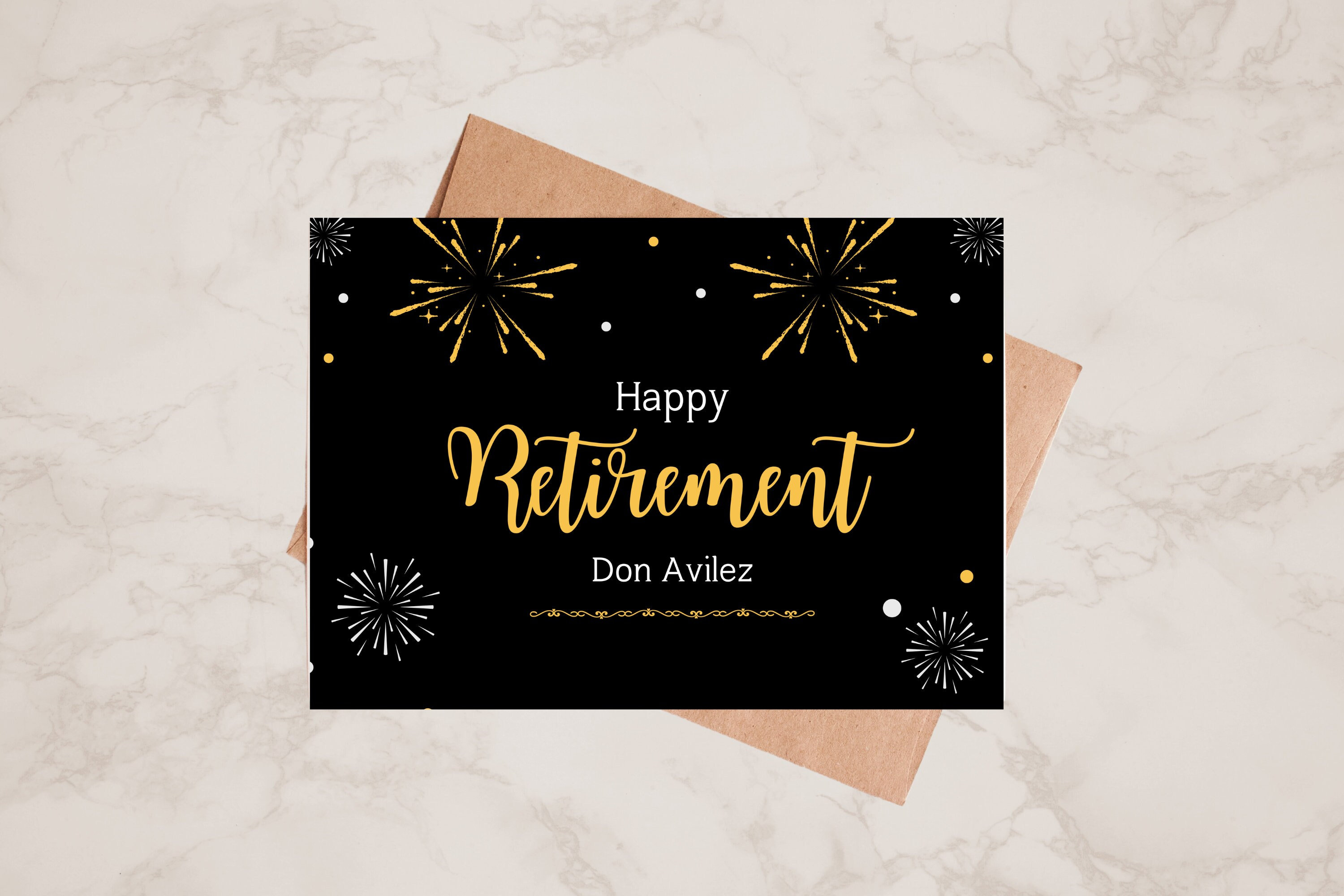 Personalized Retirement Card: Elegant Celebration Design - Etsy