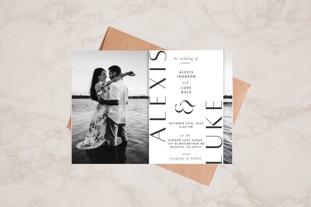 Modern Wedding Invitation - Etsy