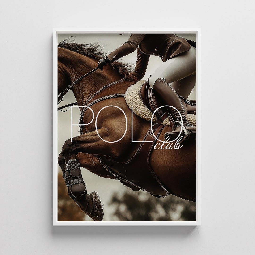 Vintage Polo Players Print: Equestrian Sport Art Poster (digital ...