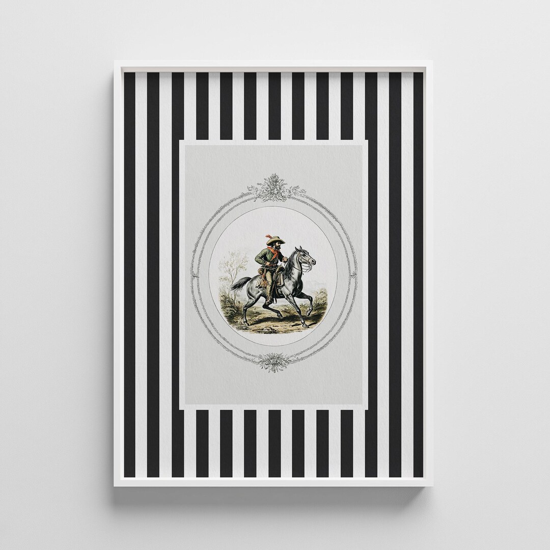 Vintage Cowboy Art Print: Cottagecore Farmhouse Decor (digital Download ...