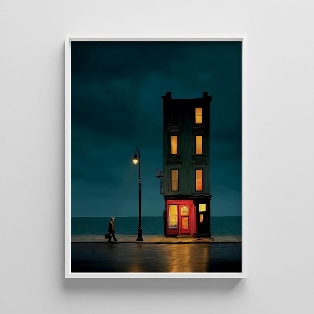 Edward Hopper Night Street Art Print: American Realism (digital ...