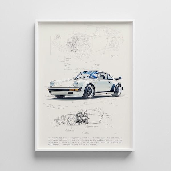 Cars Poster Porsche - Etsy