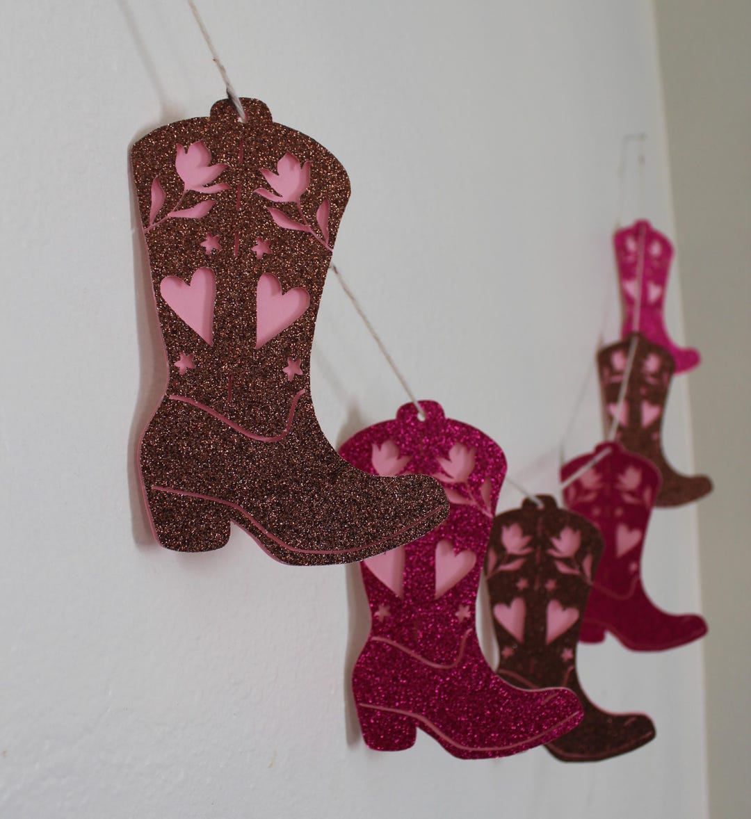 Cowgirl Boot Garland for Valentines Day - Etsy