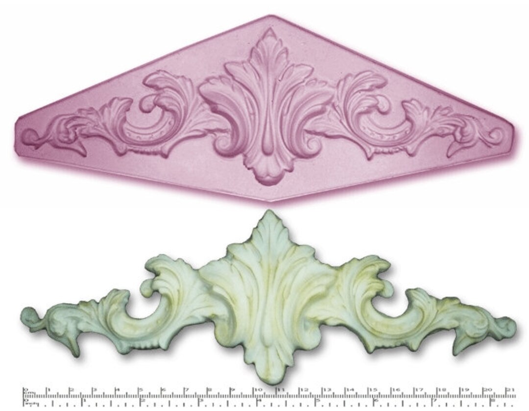 Scrolls & Decals Furniture Moulding Silicone Rubber Craft Cake ...