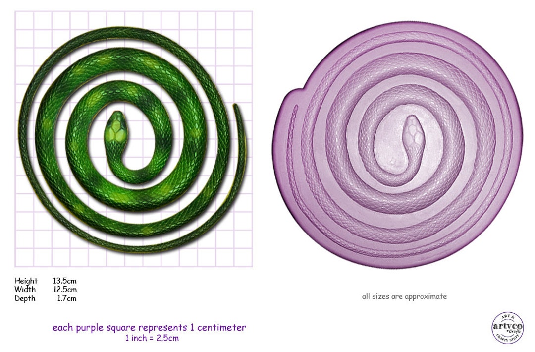 Snake Silicone Rubber Craft Cake Decorating Mould - Etsy
