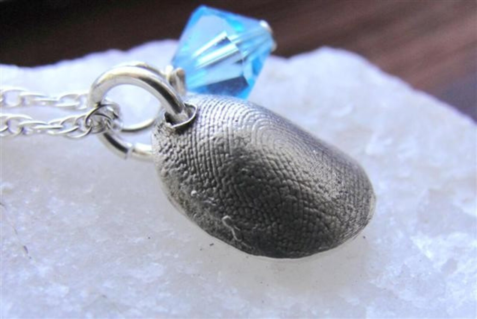 Fingerprint Thumbprint Necklace Personalized in Sterling Silver - Etsy