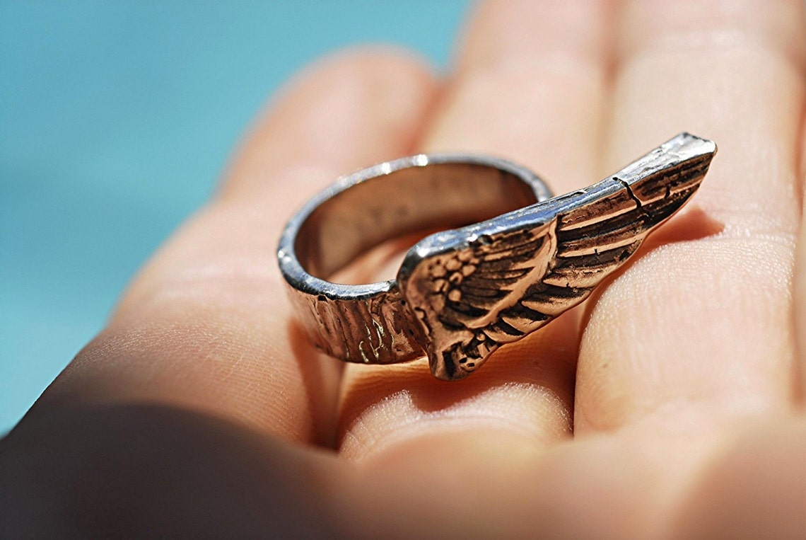 Wing Ring in Sterling Silver - Etsy
