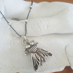 Fly Necklace Silver, Flies Jewelry, Flies, Lord of the Flies, Fly ...