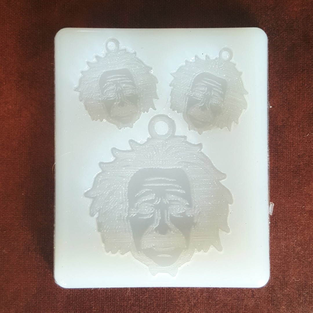 Albert Einstein Rubber Mold, Einstein Silicon Molds UV Resin, Necklace ...