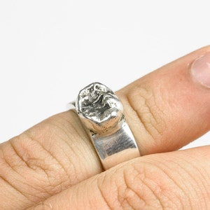 Baby Tooth Ring Molar Sterling Silver Baby Teeth Jewelry Personalized ...