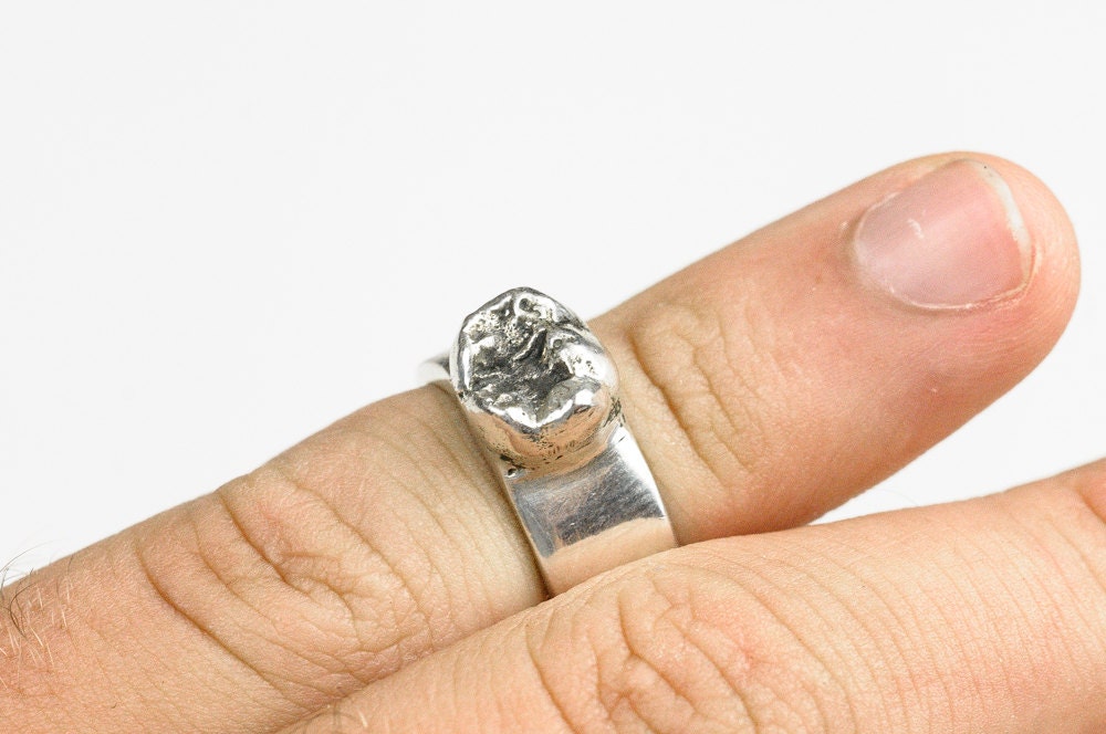 Baby Tooth Ring Molar Sterling Silver Baby Teeth Jewelry - Etsy Denmark