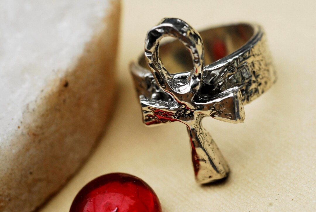 Ankh Ring Silver Jewelry in Sterling Silver Unisex Ring - Etsy