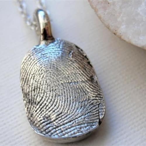 Sterling Silver Fingerprint Pendant Custom Made to Order to | Etsy