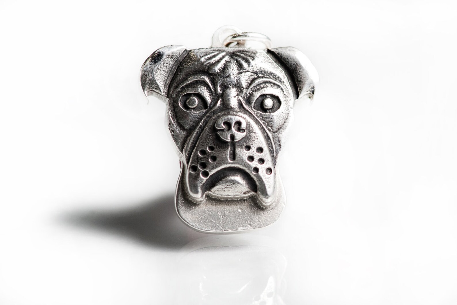 Boxer Necklace Jewelry Sterling Silver Dog Pendant | Etsy